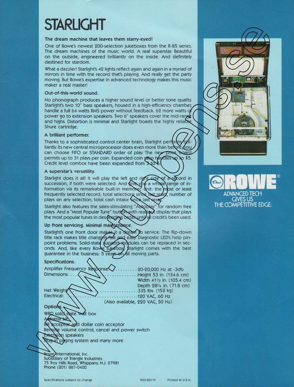 Arcade, jukebox, slotmachine and vending machine flyers